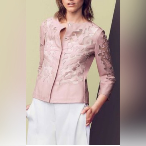 Escada | Jackets & Coats | Escada Cut Leather Jacket | Poshmark